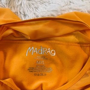 MadRag | Tops | Yellow Sheer Top And Sleeves Thong Bodysuit | Poshmark